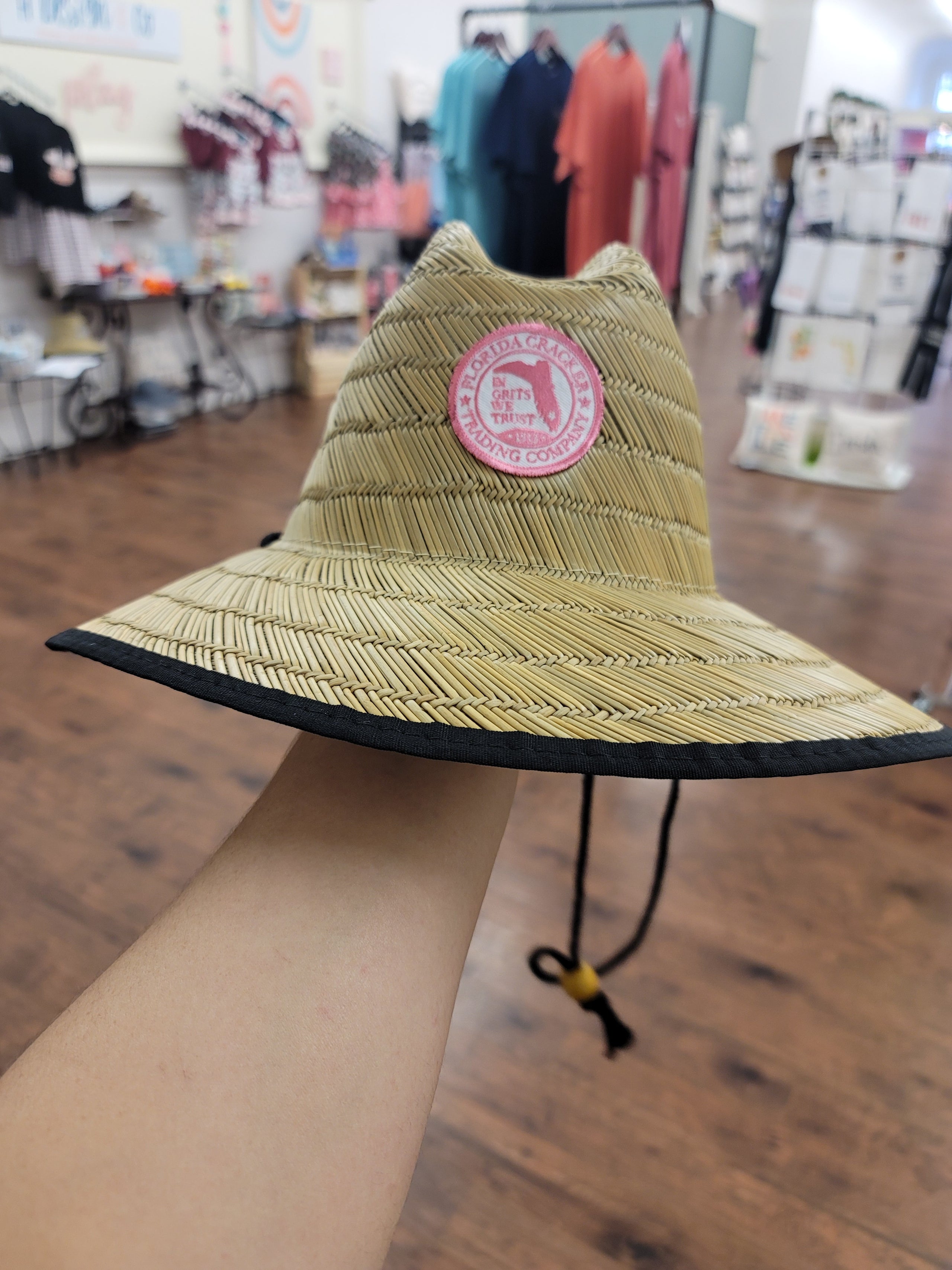 Kids Florida Cracker Straw Hat - Pink | Honey Belles Boutique and Gifts