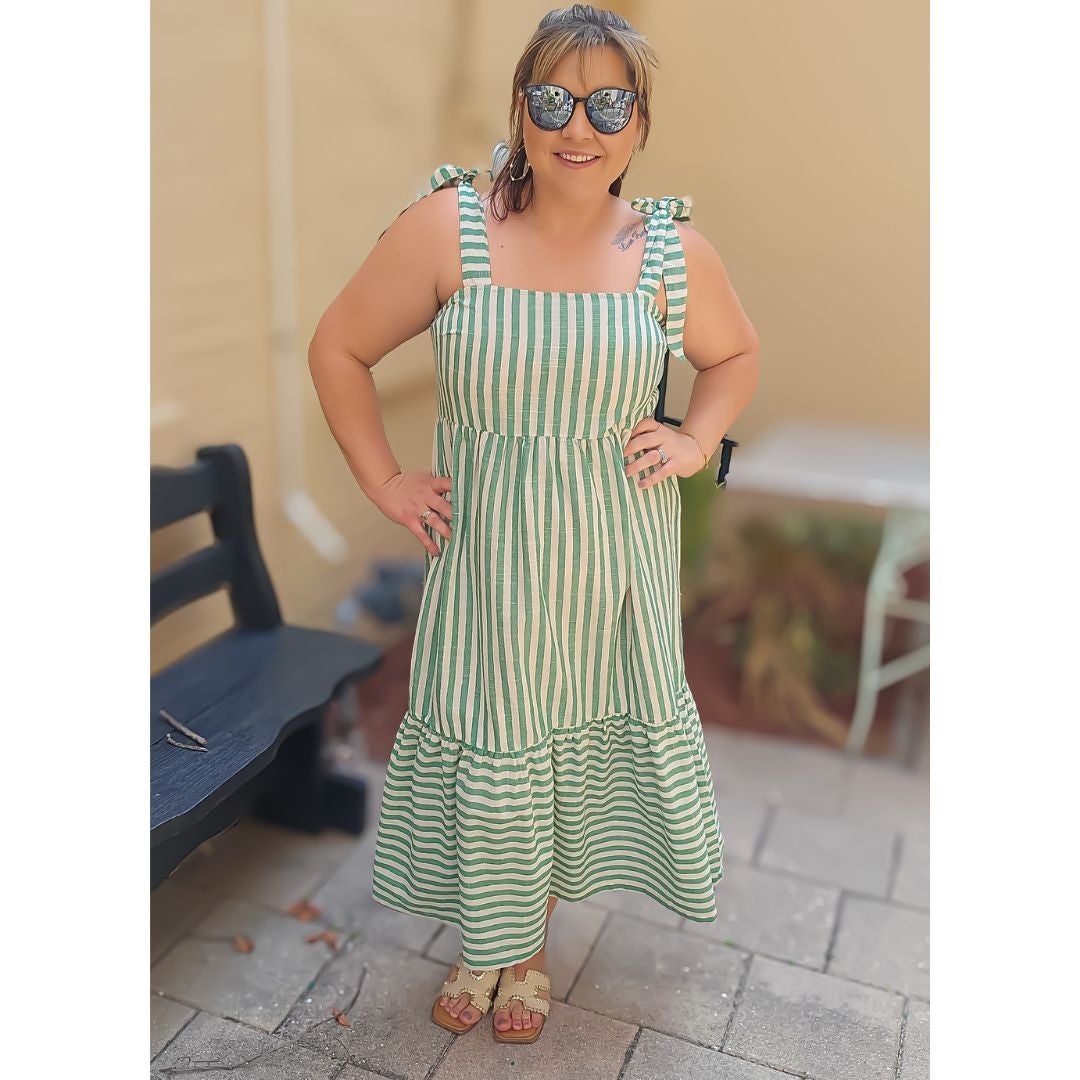Plot Twist Striped Maxi Dress | Honey Belles Boutique and Gifts